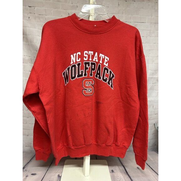 Vintage | Tops | Vintage 9s Distressed Nc State Wolfpack Crewneck ...